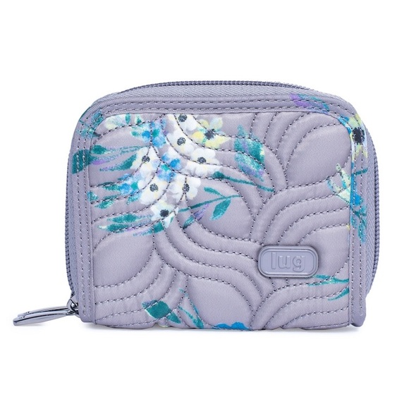lug | Bags | Lug Splits Gray And Blue Compact Rfid Wallet With ...